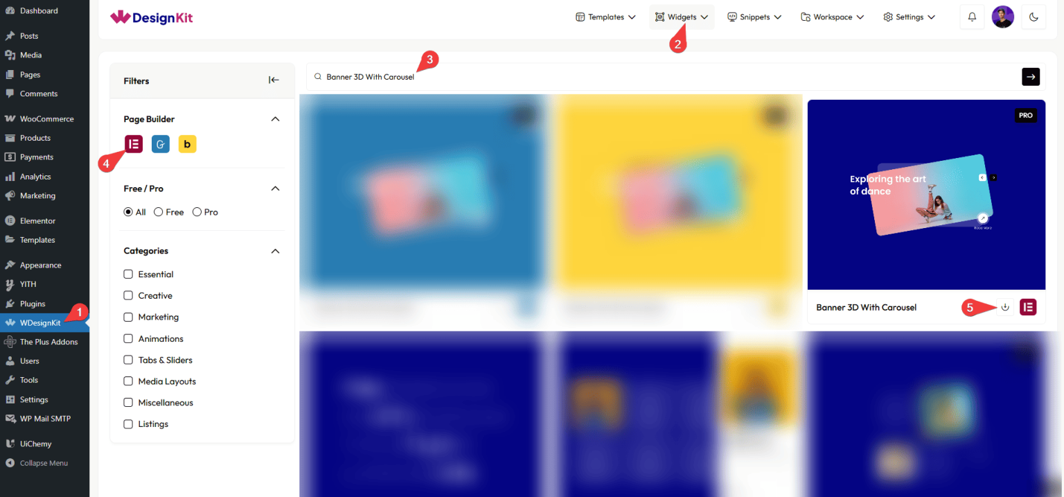 Banner 3D With Carousel - WDesignKit Learning Center