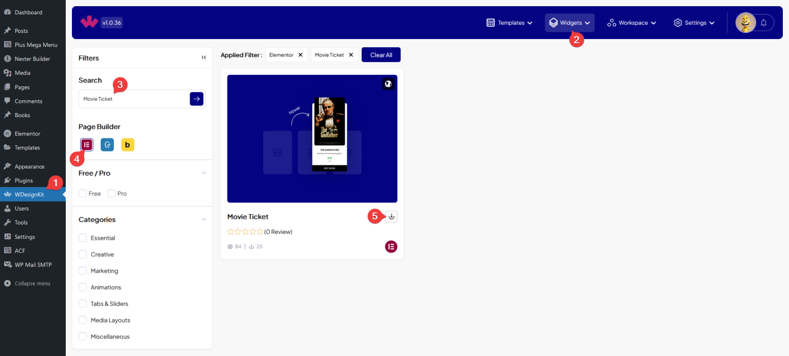 Movie Ticket - WDesignKit Learning Center