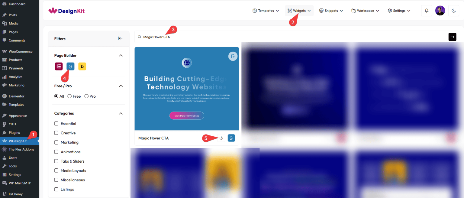 Magic Hover CTA Block for Gutenberg - WDesignKit Learning Center